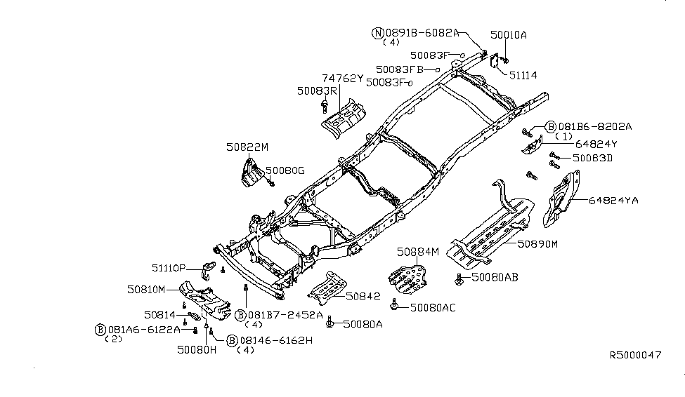 11350-4BA0A | Genuine Nissan #113504BA0A ROD ASSY-TORQUE