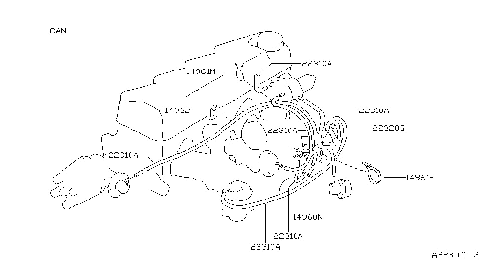 25554-3AN9A | Genuine Nissan #255543AN9A WIRE ASSY-STEERING