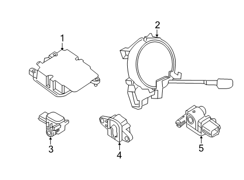 25554-5HA1D Genuine Nissan #255545HA1D WIRE ASSY-STEERING
