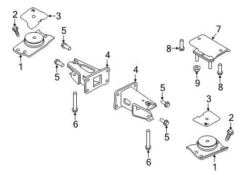 Engine & Trans Mounting - 2021 Nissan Titan Regular