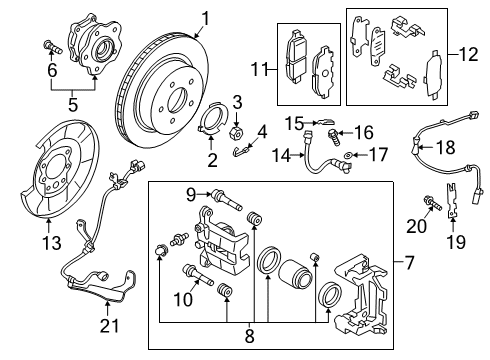 43202-5NA0A Genuine Nissan #432025NA0A Hub Assembly-Rear Axle