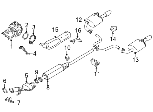 Exhaust Components - 2021 Nissan Altima
