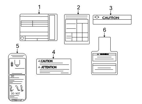 Information Labels - 2020 Nissan Rogue