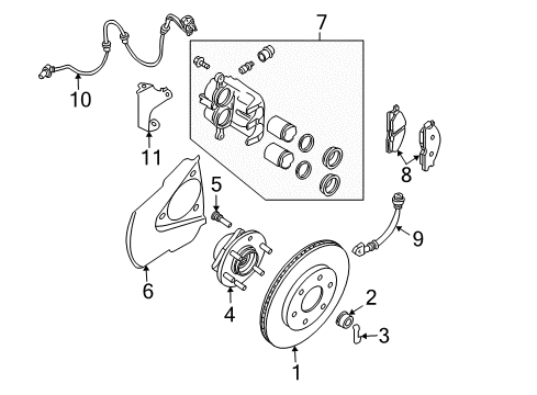 Brake Components, Brakes - 2021 Nissan Frontier