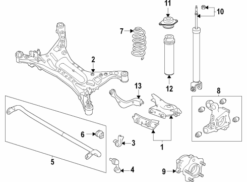 Rear Suspension, Control Arm - 2021 Nissan Sentra