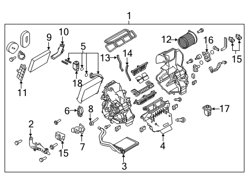 92446-6MA1A Genuine Nissan #924466MA1A Heat EXCHANGER-Internal