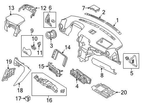 Cluster & Switches, Instrument Panel - 2021 Nissan GT-R