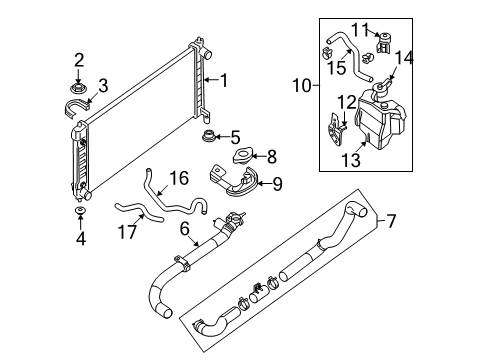 21460-ZN50B Genuine Nissan #21460ZN50B Radiator Assy