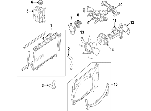 21082-5X22D Genuine Nissan #210825X22D Coupling-Fan