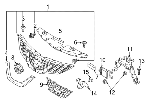 28452-6MA5A Genuine Nissan #284526MA5A Bracket-Distance Sensor