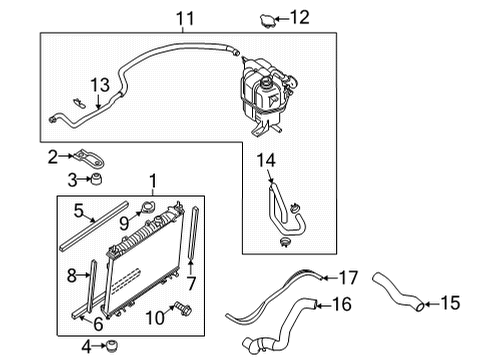 Radiator & Components - 2021 Nissan Frontier