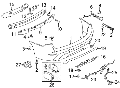 Bumper & Components - Rear - 2020 Nissan Pathfinder