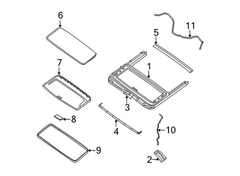 91250-9BN1C Genuine Nissan #912509BN1C Shade Assy-Sunroof