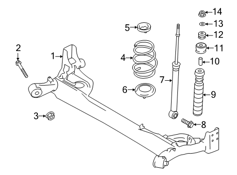 55501-9KA2A Genuine Nissan #555019KA2A Arm Re SUSPS RH