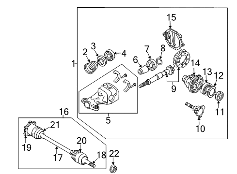Axle & Differential - Rear - 2020 Nissan 370Z