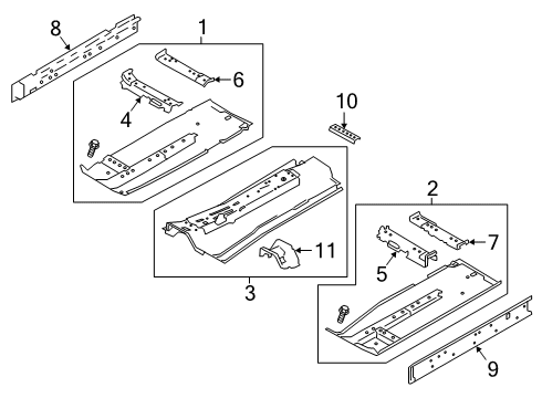 Pillars, Rocker & Floor - Floor & Rails - 2020 Nissan Altima