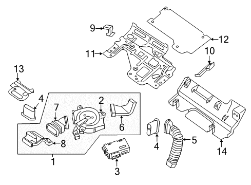 87302-3JA9A Genuine Nissan #873023JA9A Bracket Connector