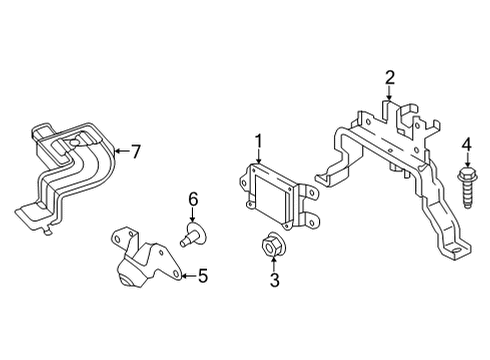 28452-6MR0A Genuine Nissan #284526MR0A Bracket-Distance Sensor