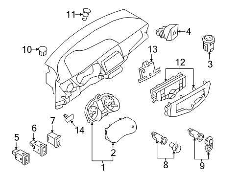26010-5R00A Genuine Nissan #260105R00A Headlamp Assy-Rh