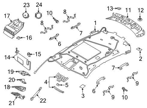 96409-9DM0B Genuine Nissan #964099DM0B HOLDER SUNVISOR