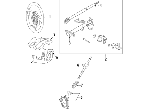 Steering Column & Wheel, Steering Gear & Linkage - 2020 Nissan 370Z