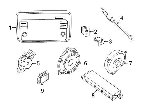 284H3-5FA0C Genuine Nissan #284H35FA0C Conn-Aux ADUIO System