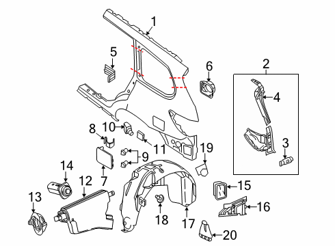 Quarter Panel & Components - 2020 Nissan Pathfinder