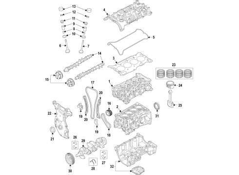 Engine Parts & Mounts, Timing, Lubrication System - 2021 Nissan Kicks
