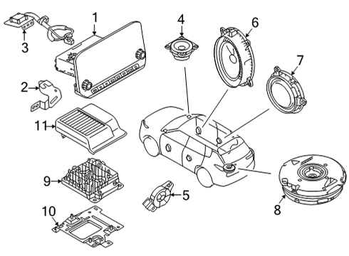 28073-6RA2A Genuine Nissan #280736RA2A Fin Assembly-AMPL