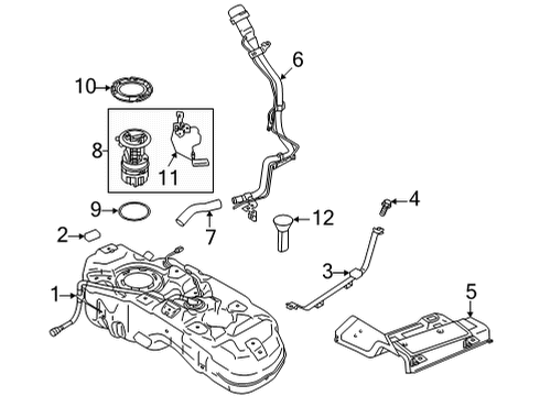 17285-6RA0A Genuine Nissan #172856RA0A Protector-Fuel Tank