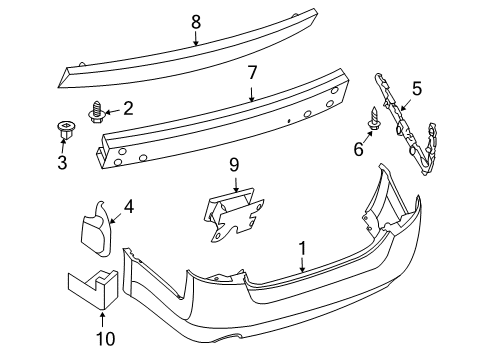 78819-JA00A Genuine Nissan #78819JA00A Closing-Rear Bumper,LH