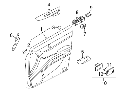 80960-CR900 Genuine Nissan #80960CR900 FINISHER-Power