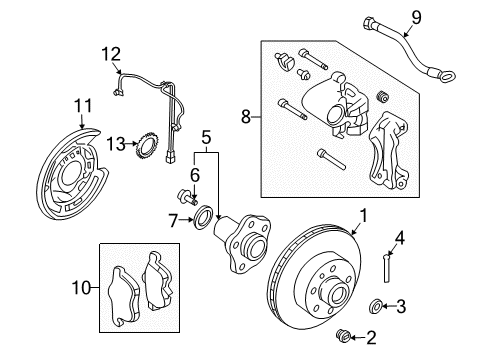 43202-EH00A Genuine Nissan #43202EH00A Hub Assembly Rear