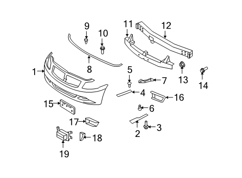 62094-JK00A Genuine Nissan #62094JK00A SPACER-Front Bu