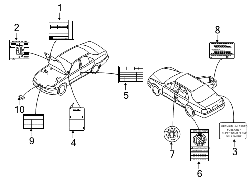 27090-79969 Genuine Nissan #2709079969 Label Air Con