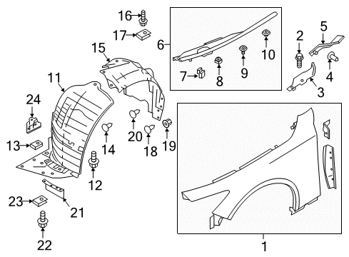 65877-4GA0B Genuine Nissan #658774GA0B CLIP