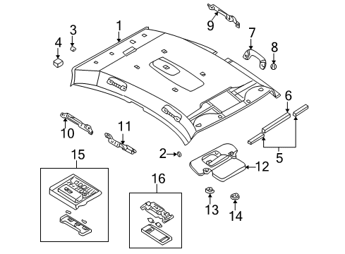 73982-AG001 Genuine Nissan #73982AG001 SPACER-HEADLINI