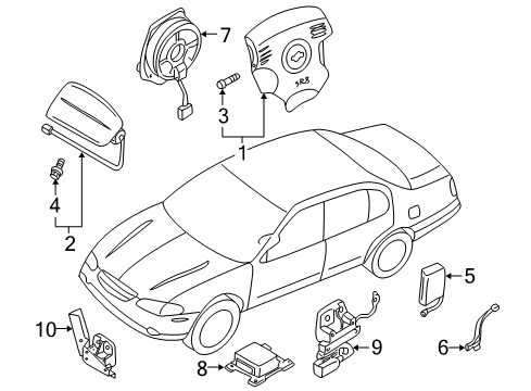 K851M-3Y016 Genuine Nissan #K851M3Y016 Module Assembly-Air