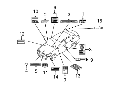 99090-JK600 Genuine Nissan #99090JK600 PLACARD-Tire Li