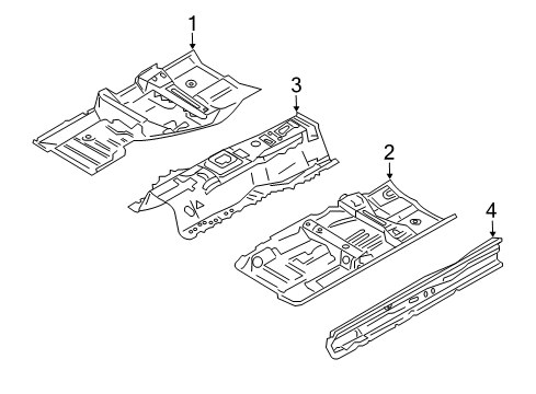 76450-EH10A Genuine Nissan #76450EH10A SILL Inner RH