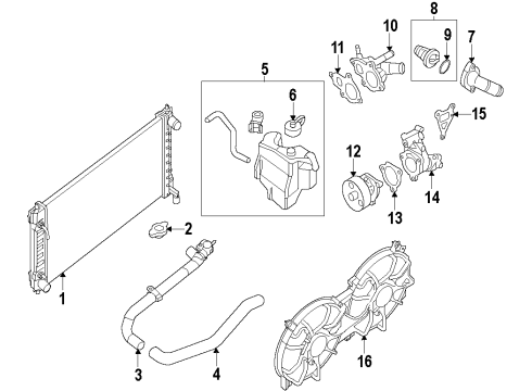 21410-ZN50B Genuine Nissan #21410ZN50B Radiator Assembly