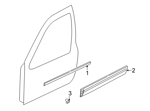 80870-1W312 Genuine Nissan #808701W312 MOULDING-Front