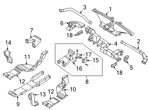 27860-AR610 Genuine Nissan #27860AR610 Duct-Ventilator