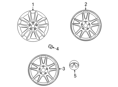 D0300-JK300 Genuine Nissan #D0300JK300 Aluminum Wheel
