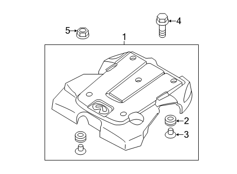 14041-EY05A Genuine Nissan #14041EY05A ORNAMENT ASSY-ENGINE COVER