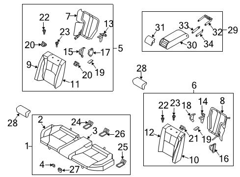 88650-AC710 Genuine Nissan #88650AC710 Back Assembly-Rear