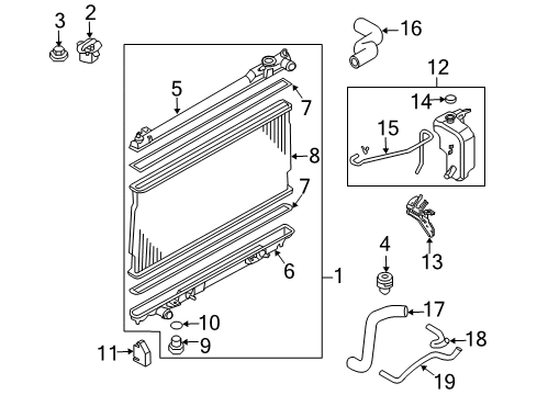 21501-EH000 Genuine Nissan #21501EH000 Hose-Radiator,U