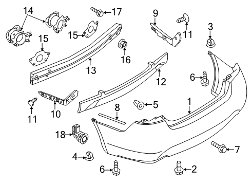 01461-00851 Genuine Nissan #0146100851 Screw