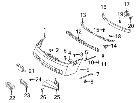 62293-AG000 Genuine Nissan #62293AG000 RETAINER-Front