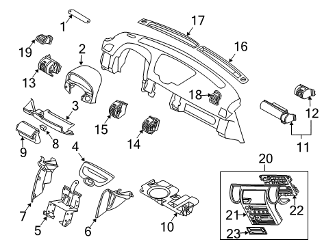 68760-AC700 Genuine Nissan #68760AC700 VENTILATOR Assembly